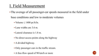 Capacity and LOS of Multi-Lane HIghways | PPTX