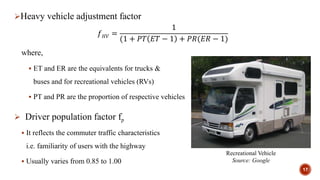 Capacity and LOS of Multi-Lane HIghways | PPTX