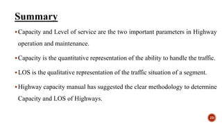 Capacity and LOS of Multi-Lane HIghways | PPTX
