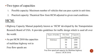 Capacity and LOS of Multi-Lane HIghways | PPTX