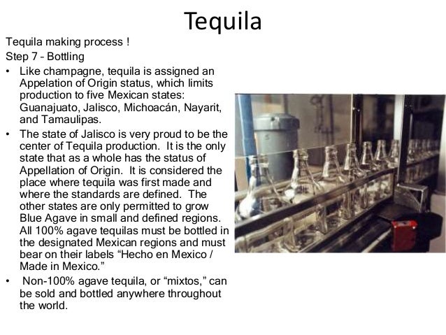 Tequila production and its types