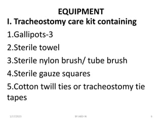 Teracheostomy care ppt lecture.pptx | First Aid | Injuries