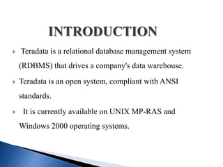 Teradata | PPTX