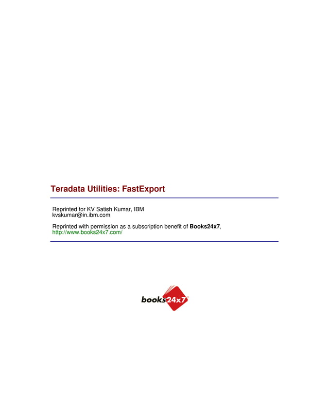 Teradata utilities-fast export | PDF
