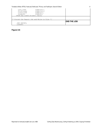 Teradata utilities-fast export | PDF | Databases | Computer Software ...