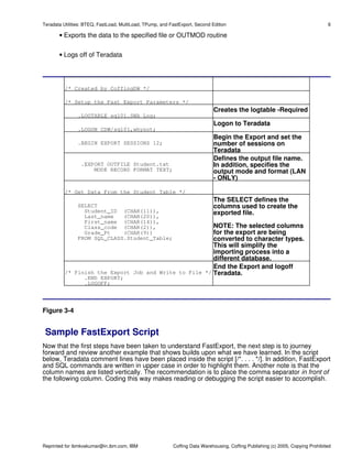 Teradata utilities-fast export | PDF | Databases | Computer Software and Applications
