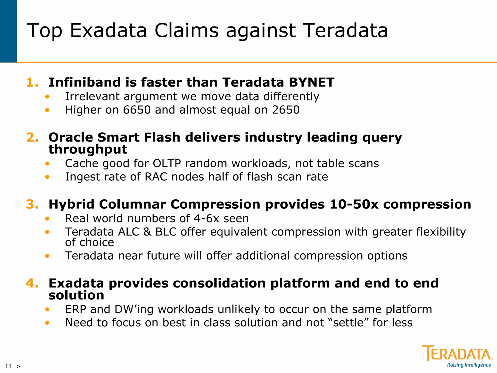 Teradata vs-exadata | PPT
