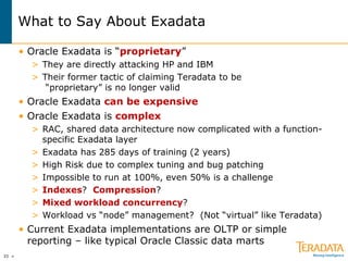 Teradata vs-exadata | PPT