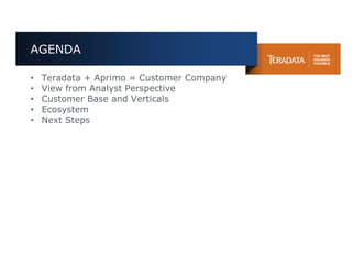 Teradata Apps Salesforce Quick Overview for SI's 2013 v4 | PPT