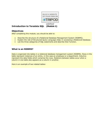 Teradata imp | PDF