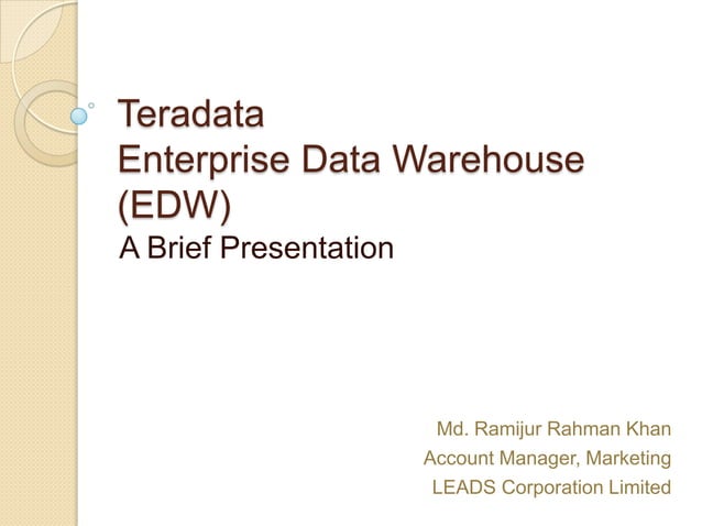 Teradata introduction | PPTX