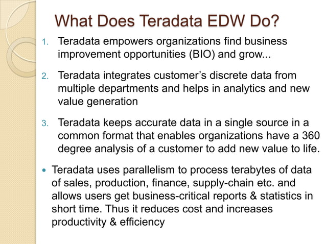 Teradata introduction | PPTX