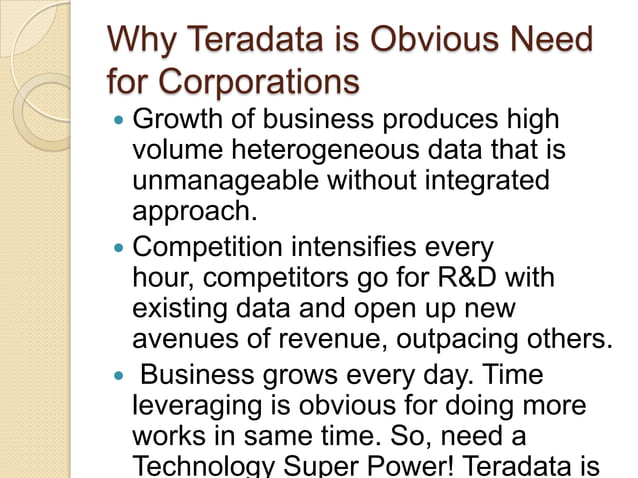 Teradata introduction | PPTX