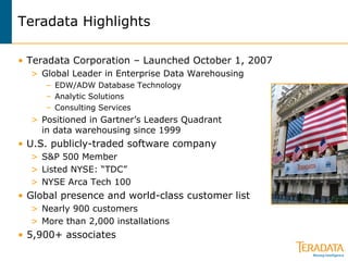 Teradataoverview | PPT