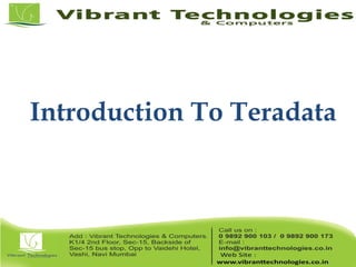Teradata - Architecture of Teradata | PPT