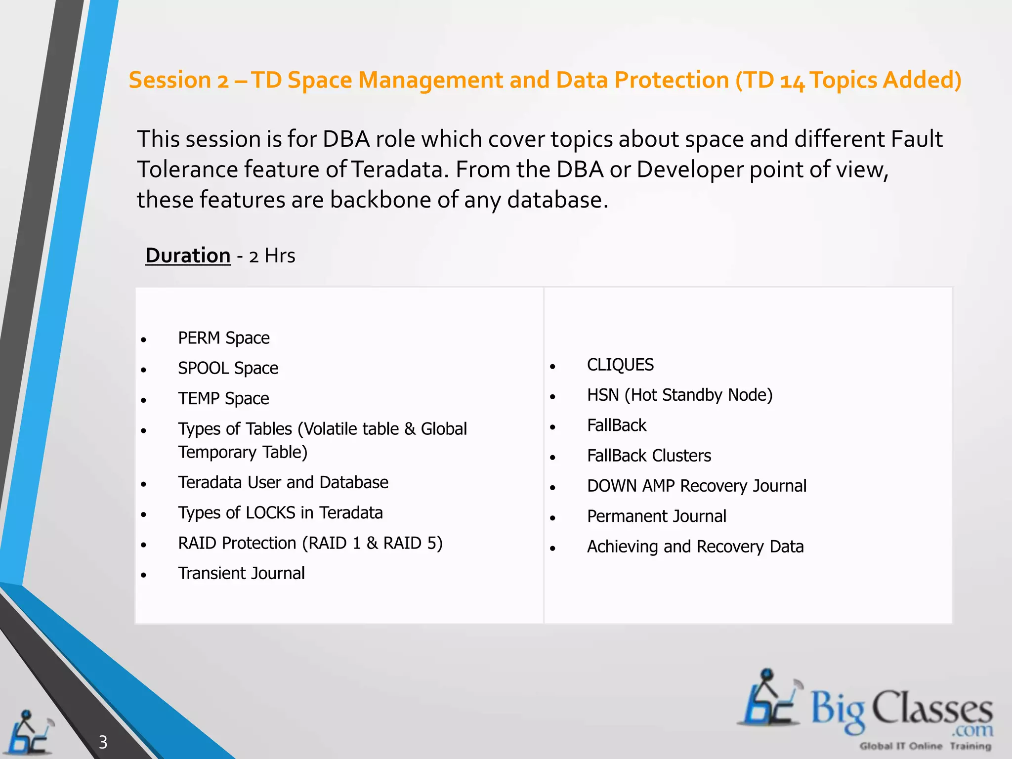 Teradata Training Course Content | PPTX