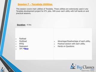 Teradata Training Course Content | PPTX