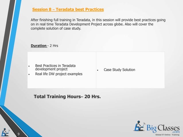 Teradata Training Course Content | PPTX | Databases | Computer Software and Applications