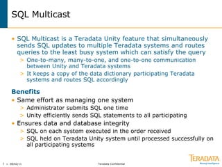 Teradata unity | PPT