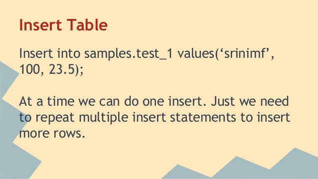 Teradata Create Table-Insert Values Teradata Create Table-Insert Values