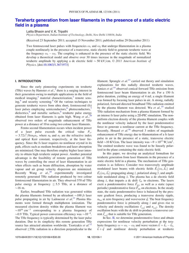 Terahertz Generation From Laser Filaments In The Presence Of A Static
