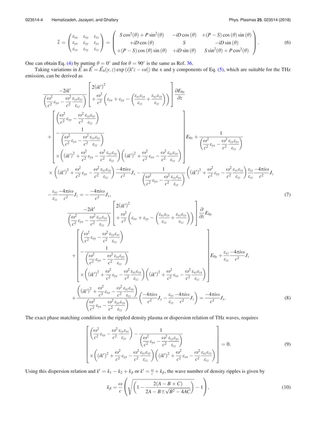 Terahertz Radiation Generation By Beating Of Two Laser Beams In A