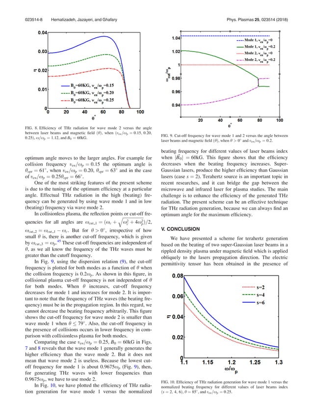 Terahertz radiation generation by beating of two laser beams in a ...