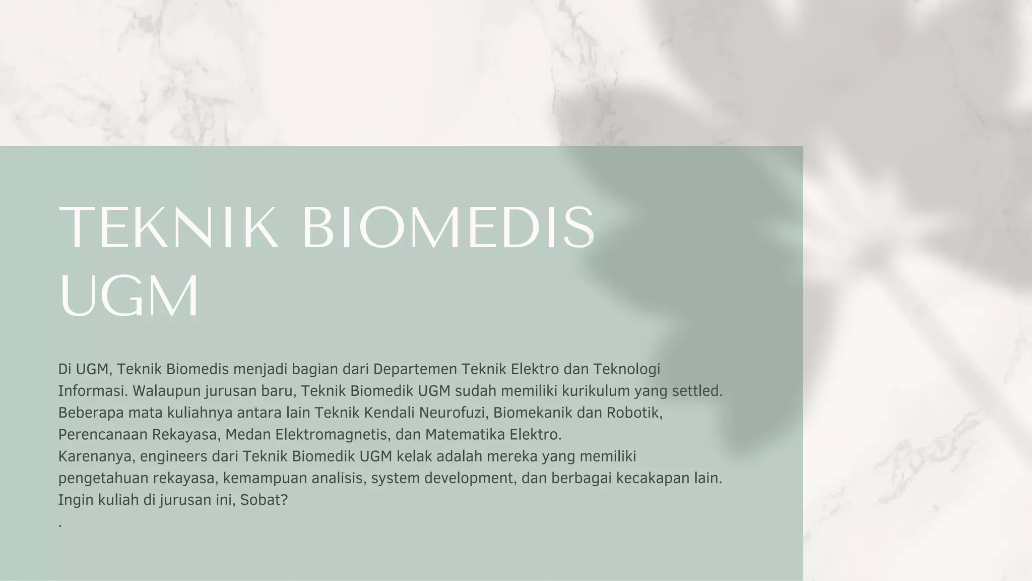 Terakreditas universitas kampus teknik biomedis | PDF