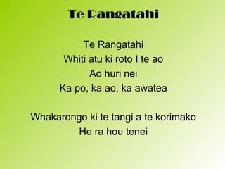 Te rangatahi | PPT