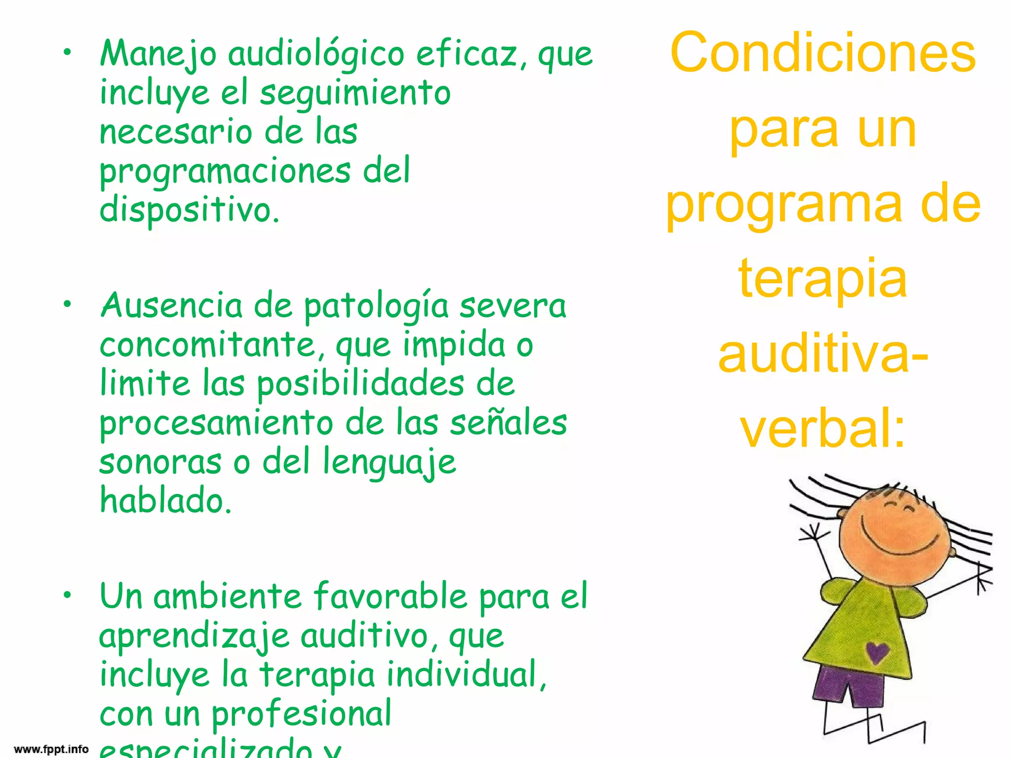 Terapia auditiva verbal | PPT