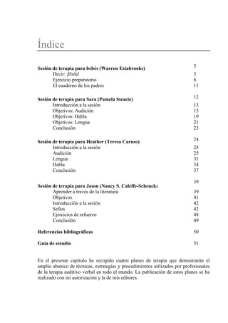 Terapia auditivo verbal | PDF