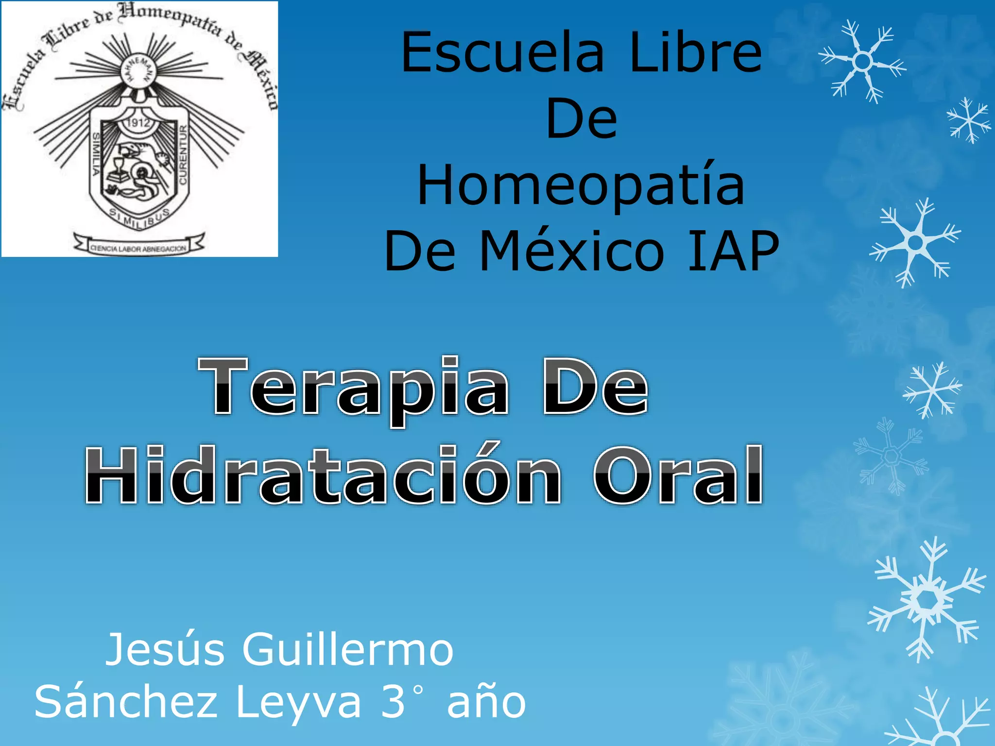 Terapia De Rehidratación Oral | PPT