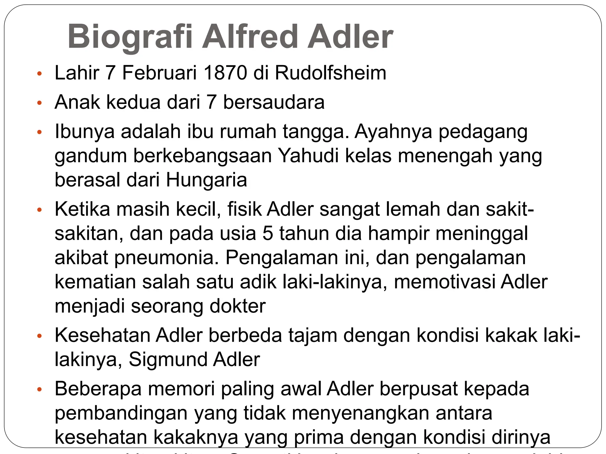 theories of personality adler therapy ch | PPT