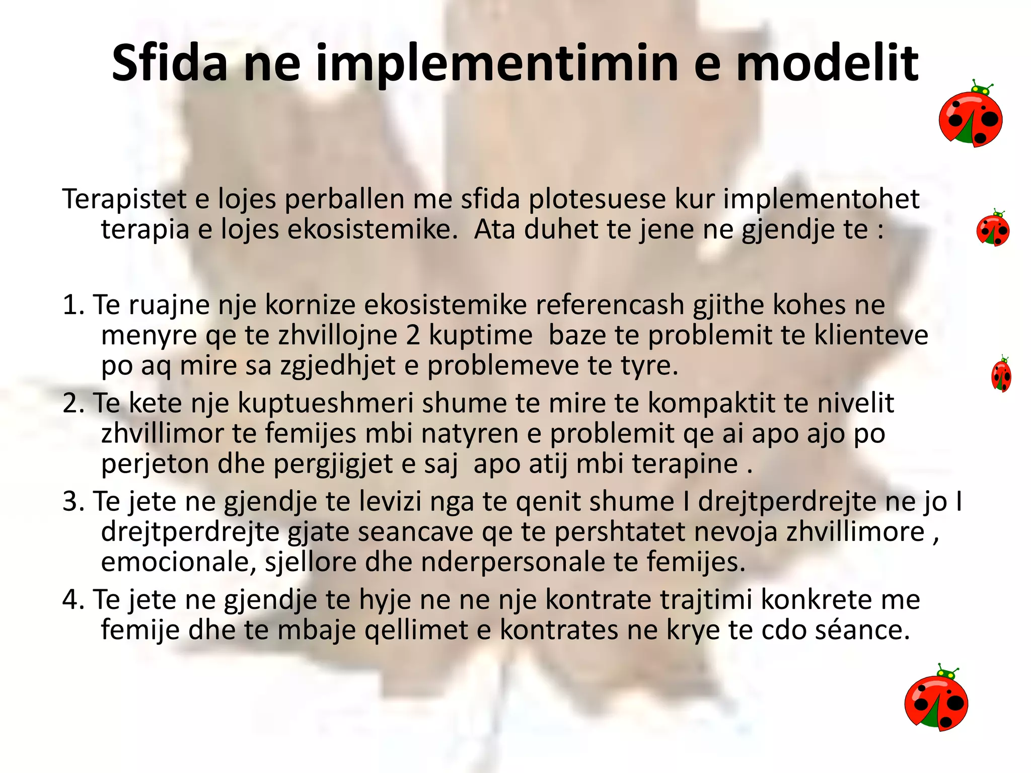 Terapia e lojes ekosistemike | PPTX