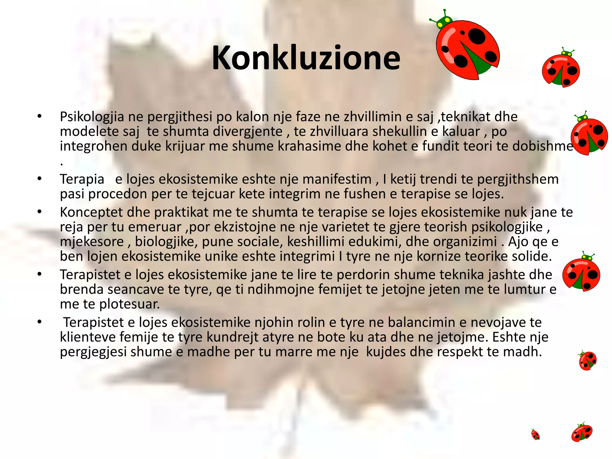 Terapia e lojes ekosistemike | PPTX