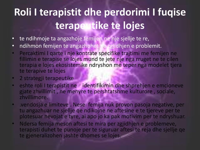 Terapia e lojes ekosistemike | PPT