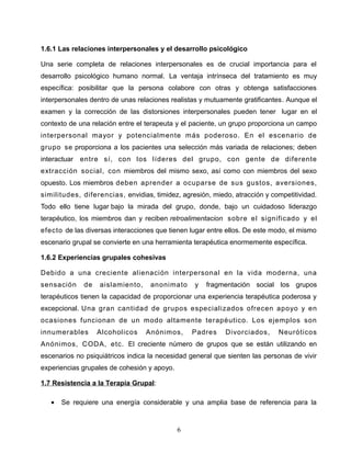 Terapia grupal en el aquí y el ahora, según irvin yalom | PDF
