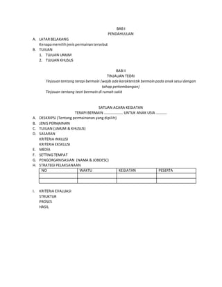 Terapi bermain | PDF