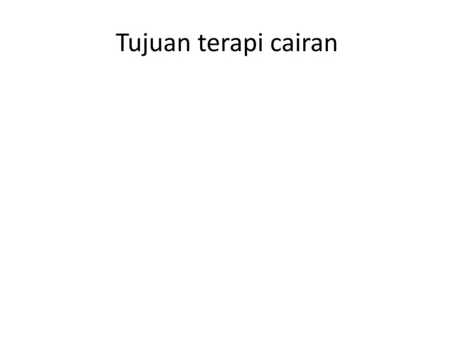 Terapi cairan | PPTX