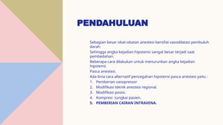 Terapi cairan preoperatif, pengganti kehilangan cairan saat puasa ...