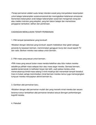 Terapi cara kerja | DOCX