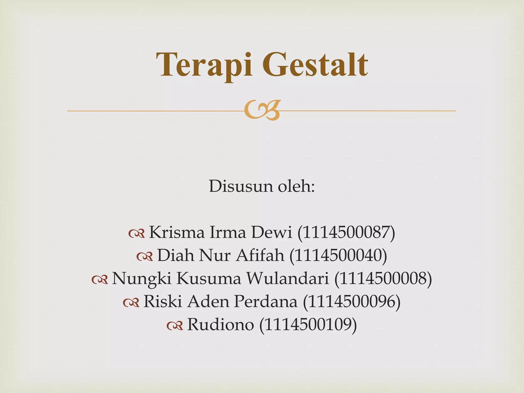 Terapi gestalt | PPTX