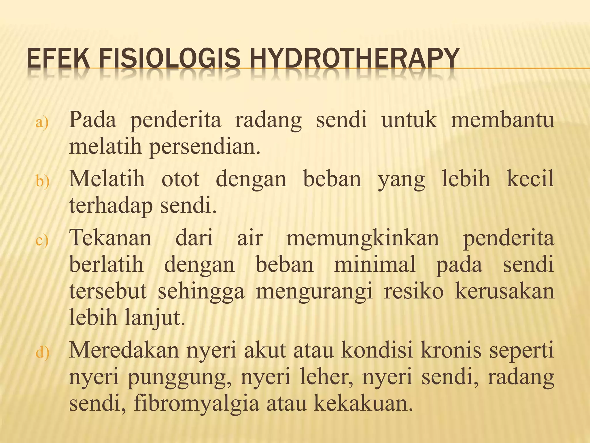 Terapi hidro dan terapi aktino | PPTX