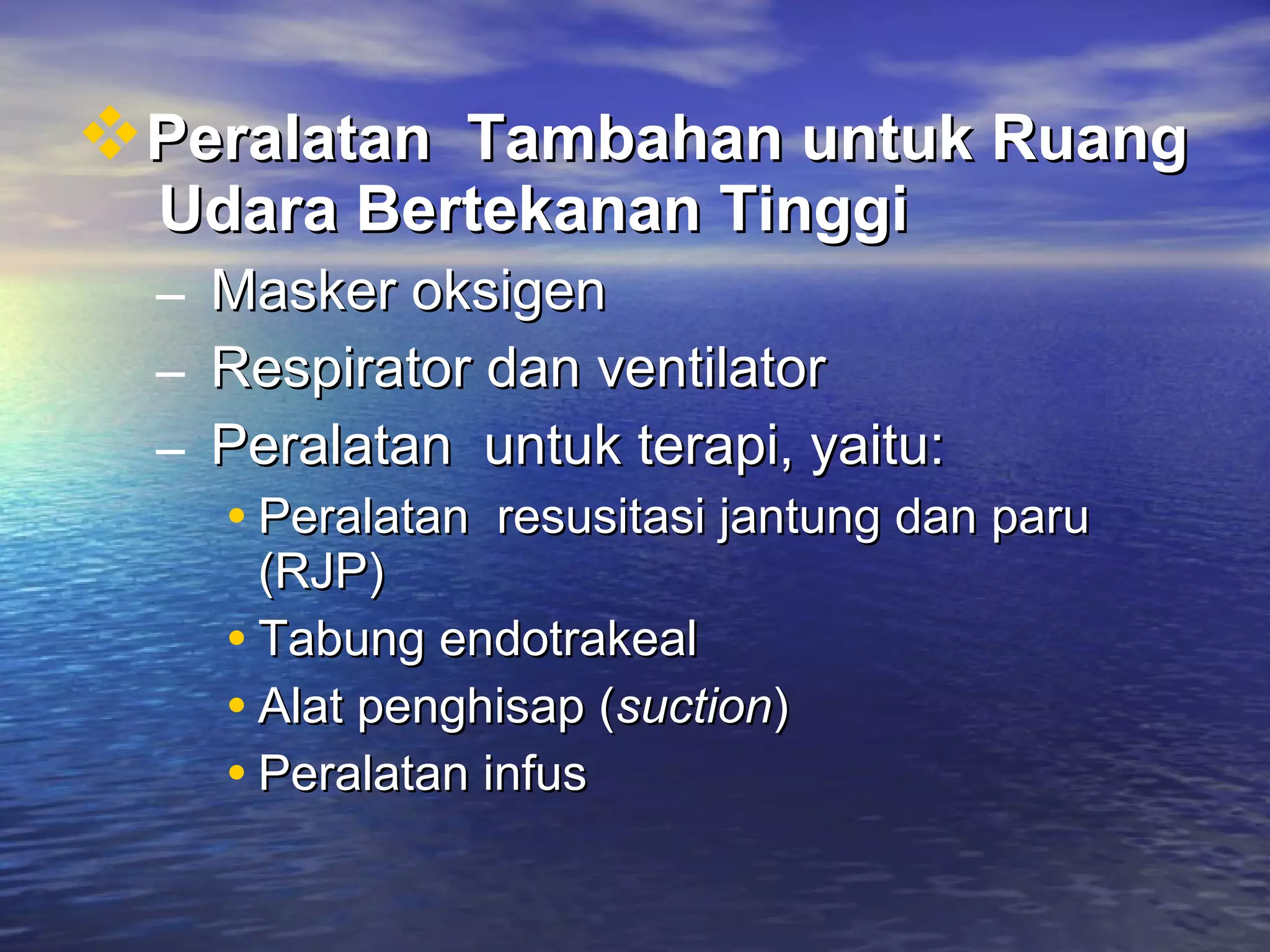 Terapi hyperbaric chamber | PPT
