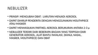 Terapi Inhalasi pada manusia yang memerlukan terapi tersebut | PPT