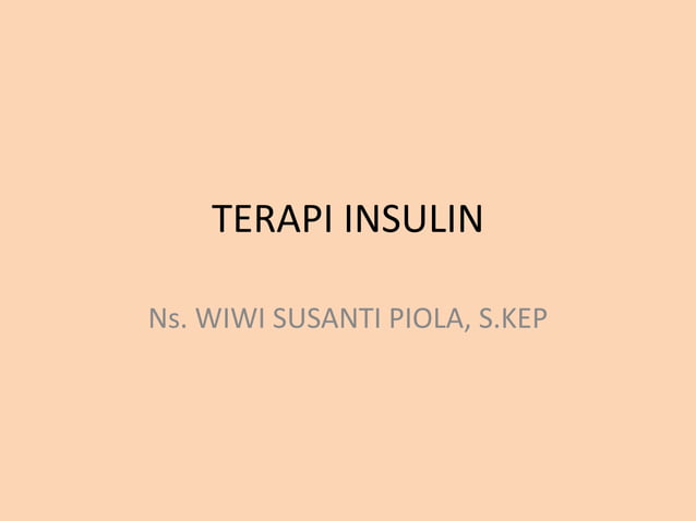 Terapi insulin | PPTX