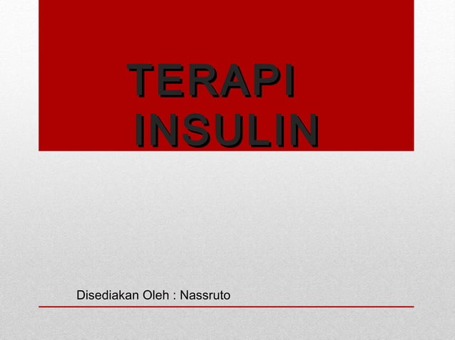 TERAPI INSULIN | PPT