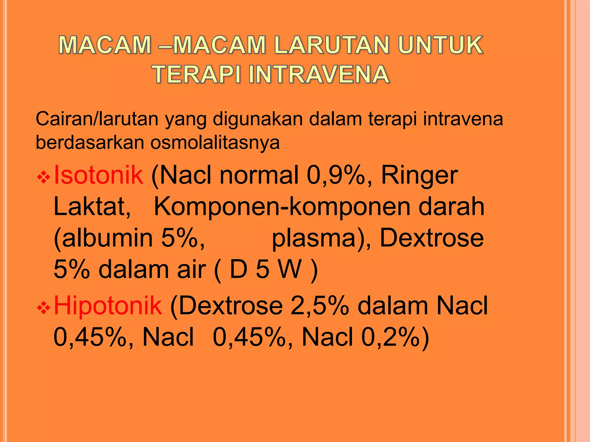 Terapi intravena | PPTX