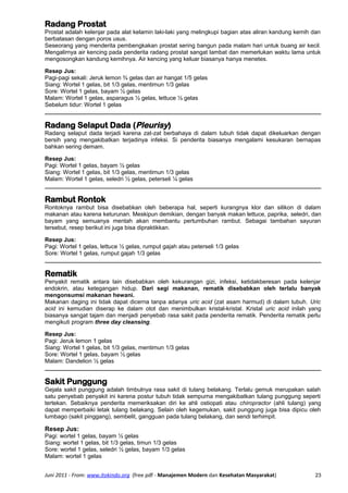 Terapi jus jenis penyakit dan resep terapinya(2) | PDF
