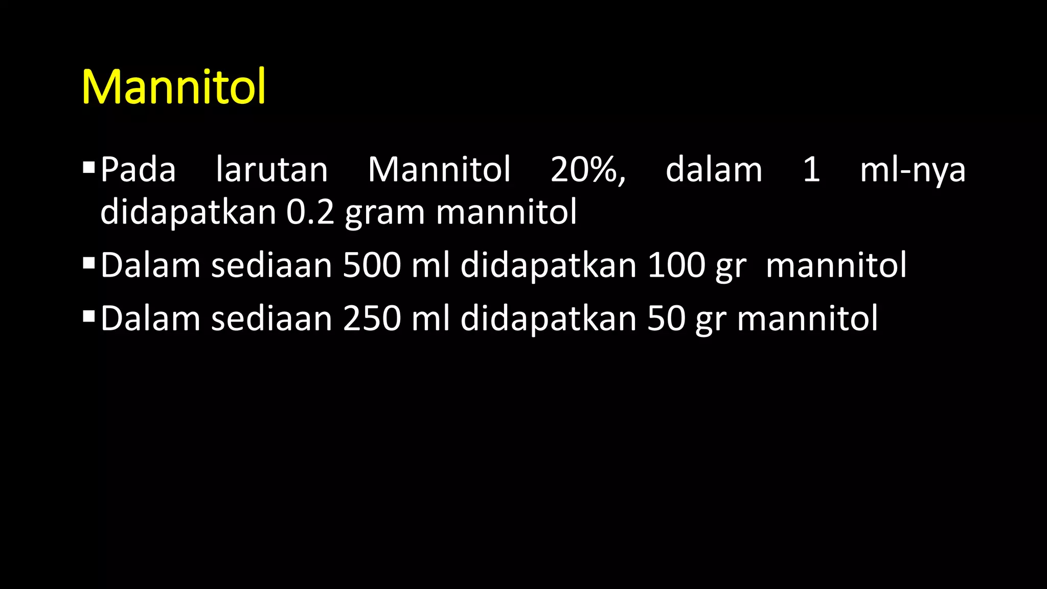Terapi Mannitol | PPTX